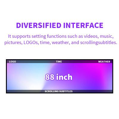 China 88 Inch Outdoor Stretched Bar LCD Panel 3840*1080 Store Digital Shelf Display for sale