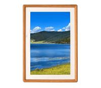 China 10.1 Inch Smart Wooden Digital Photo Frame HD LCD Screen Built In Battery APP Bluetooth for sale