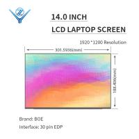 China 14.0 Inch BOE LCD Screen 1920x1200 Resolution 2 Lane 30 Pin EDP Interface With LCM Type LCD for sale
