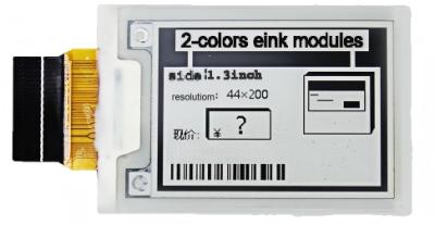 China 1.3 Inch Electronic Paper Screen 128×256 Resolution 18pin Ultra Low Power E Ink Display for sale