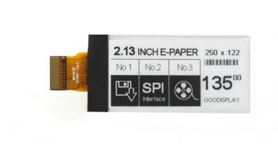 China 2.13 Inch E Ink Display 122×250 Resolution 24pin 2 Color Black White E Ink Screen for sale