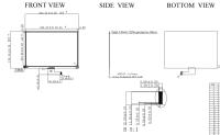 China 11.6 Inch E Paper Display 960×640 Resolution Black / White 2 Color E Ink Screen for sale