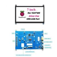 China 7 Inch 1024x600 HDMI LCD Display with 5-Point Capacitive Touch and Raspberry Pi Compatibility（450/800cd/m² Optional ） for sale