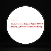 China 23.6 Inch Indoor Circular LCD Screen with 1280×1280 Resolution 500 cd/m² Luminance and IPS Viewing Angle for Advertising for sale