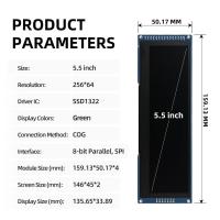 China 5.5 Inch OLED Display Module with 256x64 Resolution Multi-Interface Support for sale