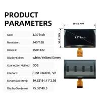 China 3.37 Inch OLED Display Module with 240x128 Resolution and Serial Interface for sale