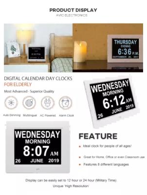 China 8 Inch Digital Picture Frame  LCD Display Video Music Player Remote for sale