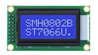 China YMC0802SB-X01 Monochrome LCD Module 5.0V ST7066 Drive IC STN Blue for sale