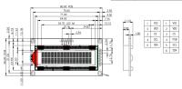 China YMC1602SB-X04 Monochrome LCD Module with 5.0V Logic Supply Voltage 16×2 Resolution for sale