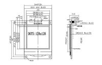China 1.5 Inch 4Pin OLED Module GME015W-47 3.3V-5V COG SH1107G Driver IC for sale