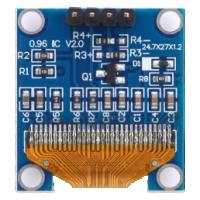 China 0.96 Inch White/Blue OLED Display 128x64 I2C 4-Pin SSD1315 3.0V for sale