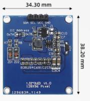 China 1.32 Inch 128x96 Dot Matrix OLED Module SSD1327Z COG Design I2C 4-Pin 3~5V for sale