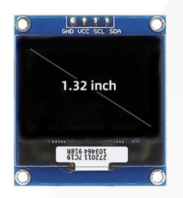 China 1.32 Inch 128x96 Dot Matrix OLED Module SSD1327Z COG Design I2C 4-Pin 3~5V for sale