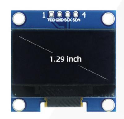 China 1.30 Inch 128x64 Dot Matrix OLED Module GME12864 COG Design I2C 4-Pin 1.65~3.3V for sale