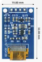 China 0.78 Inch 80x128 Dot Matrix OLED Module SH1107 COG I2C 2-Pin 3.3~5V -40~70℃ for sale