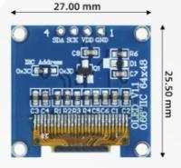 China 0.66 Inch 64*48 Dot Matrix OLED Module 0.66-4pin SSD1306 I2C 4-Pin 3.3~5V for sale