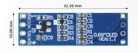 China 0.69 Inch 96x16 Dot Matrix OLED Module SSD1306 COG Design I2C 4-Pin 3.3~5V for sale