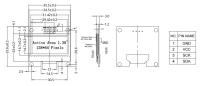 China 1.3 Inch 128x64 Dot Matrix OLED Module CH1116 COG Design I2C 4-Pin 3.3~5V for sale