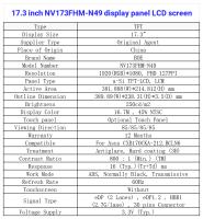 China BOE Original 17.3 Inch FHD TFT LCD Panel with 1920×1080 Resolution and Anti-Glare 3H Hard Coating for sale