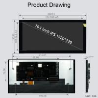 China YBC101UMH-Q1(MPI1010)  10.1-inch HDMI capacitive touch display for Raspberry Pi 5, long screen with resolution of 1520x720 for sale