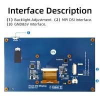 China 7 Inch 800x480 IPS  MIPI DSI Interface with 5-Point Capacitive Touch Screen for Raspberry Pi Industrial Control for sale