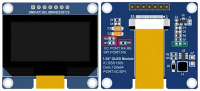 China YOK154MGS-Q1 1.54inch OLED Module SSD1309 Display with 128x64 Resolution SPI Interface for STM32, C51,Arduino, Raspberry Pi and MSP430  platforms for sale