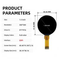 China 1.5 Inch Round LCD Display with 360×360 Resolution QSPI Interface and 16 Pin Connector for Smart Watches for sale
