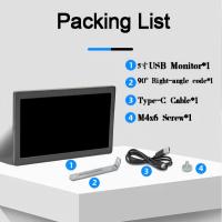 China YBN050PKU-Q1 5-inch Type-C chassis secondary display with USB direct connection, 1024x600 high-definition IPS monitor for computer, Aida64 for sale