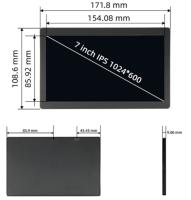 China YBN070PKU-Q1 7-inch Type-C chassis secondary display with USB direct connection, 1024x600 high-definition IPS monitor for computer, Aida64 for sale
