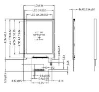 China 1.77 Inch 262K Color SPI TFT LCD Display Module 128×160 for Wearable Tech and Small Gadgets for sale