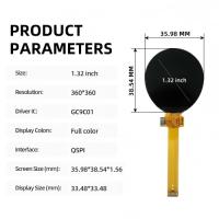 China 1.32 Inch Round TFT LCD Display 360x360 IPS QSPI Interface For Smart Watch for sale