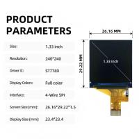 China 1.33 Inch IPS TFT LCD 240x240 4-Wire SPI ST7789 Industrial Wide Temperature Display for sale