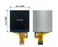 China 1.33 Inch IPS TFT LCD 240x240 4-Wire SPI ST7789 Industrial Wide Temperature Display for sale