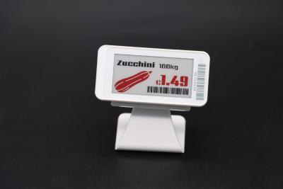 China 2.1 Inch 250×122 3-Color ESL E-Ink Tag BLE 2.4G 1200mAh Long Life Price Label for sale