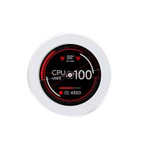 China Portable Monitor 2.1 Inch Round Display USB Interface Aluminum Alloy Secondary Screen for PC Desktop for sale