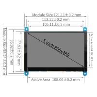 China 5 Inch HDMI Capacitive Touch LCD Module 800×480 5‑Point Touch Support 1080P Input. for sale
