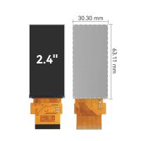 China 2.4 Inch IPS TFT LCD Display 222*480 ST7365P 3SPI+18RGB Screen Module, 262K Colors White LED Backlight‑20~+70℃ Operating Temperature for sale