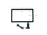 China YT1560C2U‑C1 G+G PCAP Capacitive Touch Panel, 377.9×237.7mm 1.1mm Tempered Black Silk‑Screen Glass With Transparent Hole, USB 2‑Point Touch For Industrial HMI Equipment for sale