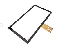 China Custom PCAP Capacitive Touch Glass G+G 10 Points Touch USB ILI2510 Controller 2.0mm Black Silk‑print Cover Glass For Industrial Monitor for sale