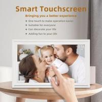 China Smart WiFi Digital Photo Frame Support Frameo APP Remote Photo&Video Share G+G Touch Screen Slideshow Clock Weather Sleep Mode Micro SD Import Export Backup For Family Home Gift for sale