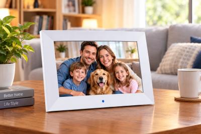 China 7-inch Digital Photo Frame 1024×600 Screen 300cd/m2, Photo Slideshow MP3 MP4 Player, Support SD/USB Storage, Built-in Stereo Speaker & Remote Control for sale