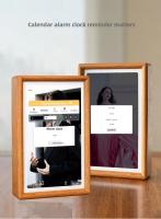 China 7 Inch WiFi Smart Solid Wood Digital Photo Frame, Linux System, Type‑C Port, Multi‑Language Support, Remote Upload Photos Videos, Optional Human Body Sensing Function for sale