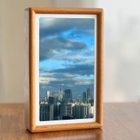 China 7 Inch WiFi Smart Solid Wood Digital Photo Frame, Linux System, Type‑C Port, Multi‑Language Support, Remote Upload Photos Videos, Optional Human Body Sensing Function for sale