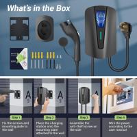China AC OCPP Electric Car Charger Station with Type 2/Type 1/GBT Cable Connector 7KW/11KW/22KW for sale