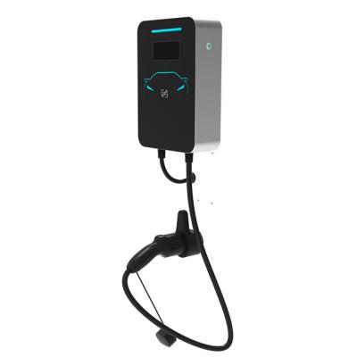 China Home EV Charger Wall Mounted Type2 Interface Standard 2*7kW Dual Gun Charging Station 14kW 44kW Electric Car Charger for sale