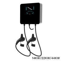 China Home EV Charger Wall Mounted Type2 Interface Standard 2*7kW Dual Gun Charging Station 14kW 44kW Electric Car Charger for sale