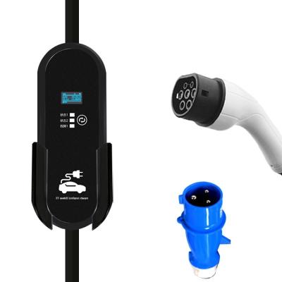 China Condition Interface Charging Power Stations Portable 7KW Type 2 Electric Car Fast Charger with Adjustable 32A Max Current for sale