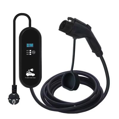 China 16 Amp EV Charger for Type1 Electric Vehicles 220V-250V Portable Switchable Plug CE Certificate for sale