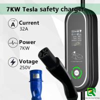 China IP55 Protection Level NACS Connector 7KW Industrial Plug Fast AC Portable EV Charger for Tesla Home Charging Station Pile for sale