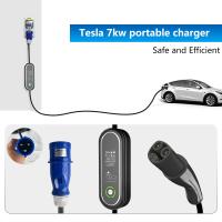 China Cable length Customize Length 7KW Portable TSL Ev Charger for Tesla Model X/Y/3/S 32A Adjustable Vehicle Charging Station for sale